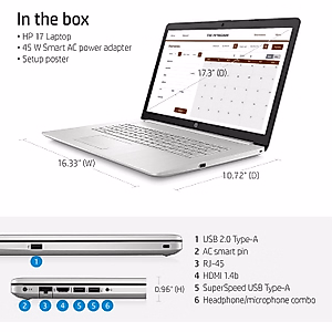 HP 2022 Pavilion 17.3-inch IPS FHD Laptop, Intel Quad Core i5-1135G7 (Beats i7-1065G7,Upto 4.2GHz), Iris Xe Graphics, 32GB RAM, 1TB PCIe SSD,Backlit Keyboard, WiFi 5,Webcam, Windows 11+HubxcelCables