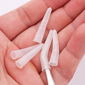 50pcs Tweezer Covers Transparent Tweezer Tip Covers Silicone Grafting Eyelashes Tips Covers Transparent Tweezer Point Protectors