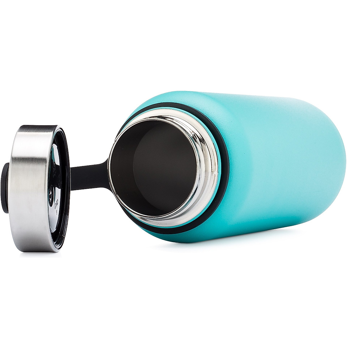 Simple Modern 22 Ounce Summit Water Bottle - Stainless Steel Tumbler Metal Flask +2 Lids - Wide Mouth Double Wall Vacuum Insulated Teal Leakproof -Caribbean