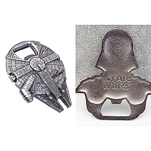 LuxuryTeech, 2 Pcs Star Wars Bottle Wine Opener Bottle Zinc Alloy Black Knight Darth Vader Outdoor Tool - Wine Bottle Opener Kitchen Tools for Souvenirs Kitchen Tools for Souvenirs & Gift, Silver