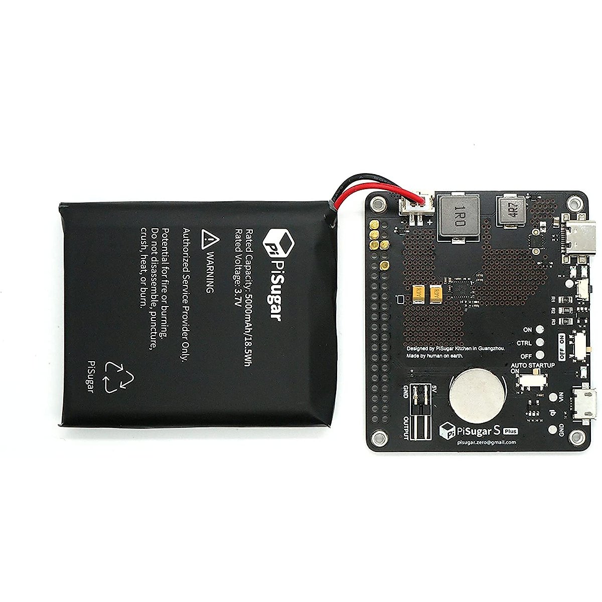 Pisugar S Pro Portable 5000 mAh UPS Lithium Battery Power Module Power Supply for Every Raspberry Pi 3B/3B+/4B Model Accessories handhold