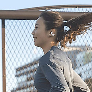 AIIONP Wireless Ear Clip Bone Conduction Headphones, 2023 New Bluetooth Open Ear Headphones, Comfortable Mini Bone Conduction Headphones for Gym Sports Running Cycling Workout (White)