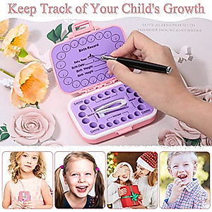 Caffox Tooth Holders for Kids Keepsake, Baby Teeth Keepsake Box, Tooth Saver, Tooth Container for Lost Teeth, Teeth Storage Holder for Tooth Fairy (Pink)