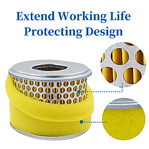 FitBest Air Filter Cleaner Spark Plug Fits Honoda GX240 GX270 8HP 9HP Engine EG3500X EG3500XK1 EN3500 EZ3500 Generator Replaces 17210-ZE2-822 17210-ZE2-821