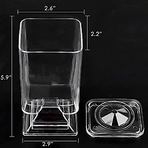 kekafu Cotton Pads Holder Organizer Clear Acrylic Cosmetic Cotton Pad Container Square Makeup Organizer Cosmetic Pads Container with Lid for Bathroom Home Office