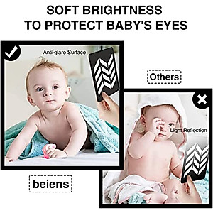 beiens High Contrast Baby Flashcards, Newborn Brain Development Toys, Visual Stimulation Learning Activity Cards, 20 PCs 40 Pages 5.5'' x 5.5'' Educational Infants Gift