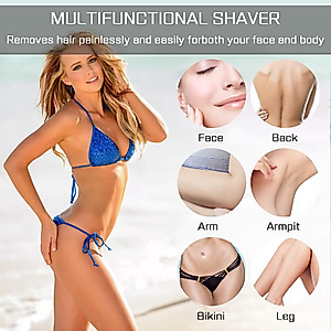 4 in 1 Electric Razor for Women,KIBTOY Wet & Dry Painless Rechargeable Shaver for Legs Underarms and Bikini Line Area, Nose, Armpit, Eyebrow, Facial Hair.