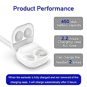 Wired Charging Case Compatible with Samsung Galaxy Buds 2, Replacement Charger Case Dock Station for Galaxy Buds 2 Bluetooth Earbuds (White)