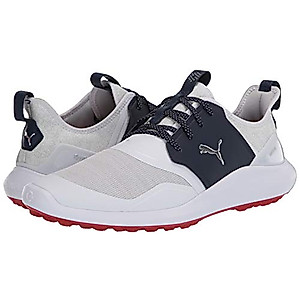Puma Golf Men's Ignite Nxt Lace Golf Shoe, Puma White-Puma Silver-Peacoat, 12 M US