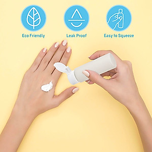 TSA Approved Travel Bottles Set for Toiletries 50ml 1.7oz Squeeze Bottle Travel Size Container Kit Portable Leak Proof Refillable Cosmetic Airplane Essential Shampoo Conditioner Body Lotion Shower Gel