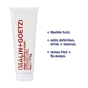 Malin + Goetz sage styling cream—lightweight, versatile for all hair types & textures. Smoothes, tames frizz, defines curls, shine without residue. natural fragrance. vegan and cruelty free 4 fl oz