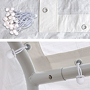 BenefitUSA 10'x20' Carport Replacement Canopy Garage Top Tarp Shelter Cover, Canopy ONLY (w/Edge)