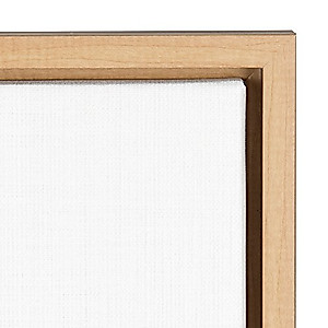 Kate and Laurel Sylvie Shy Bunny Rabbit Animal Print Portrait Framed Canvas Wall Art by Amy Peterson, 18x24 Natural