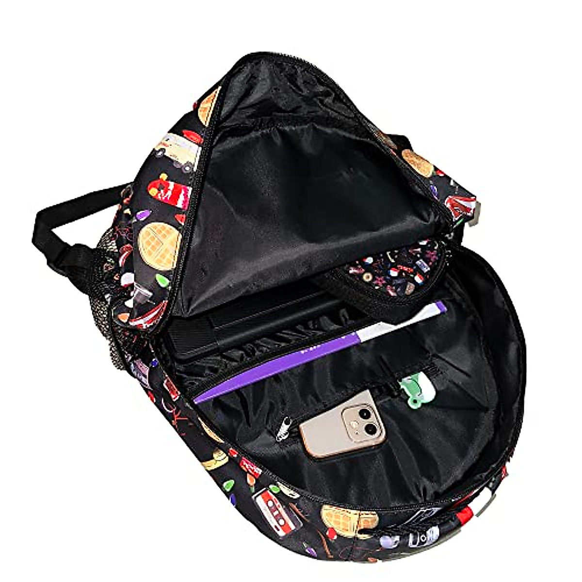 MAYJAI 3PCS Stranger Backpack Set, 16 Inch Casual Backpacks, Portable Large Capacity Breathable Personalized Backpack, Full Width HD Printing