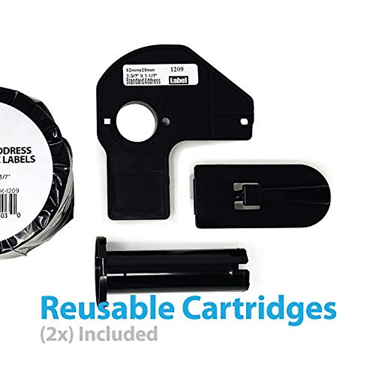 Buhbo Compatible Refill Replacement Label for Brother DK-1209 2-3/7" x 1-1/7" Small Address and Barcode (8 Pack / 800 Labels Per Roll)