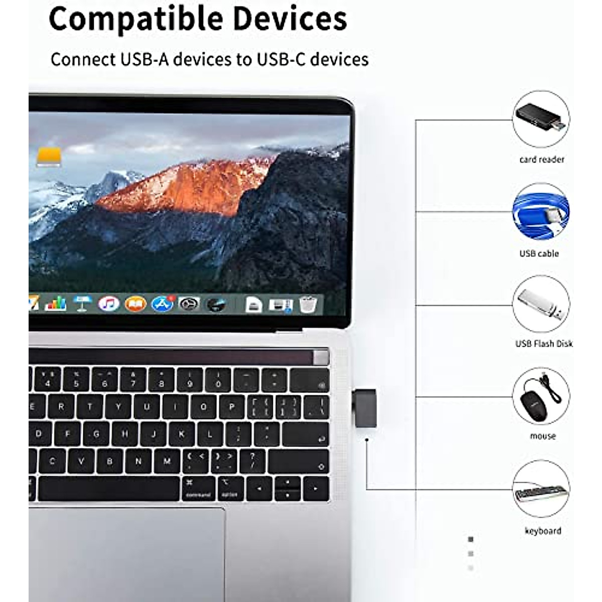 UseBean Right Angle USB C to USB Adapter(3-Pack), 90 Degree Type C Male to USB 3.0 Female Converter,Thunderbolt 3 OTG Connector for MacBook Pro/Air, iPhone 15 Pro Max,Galaxy S24/S23/S22