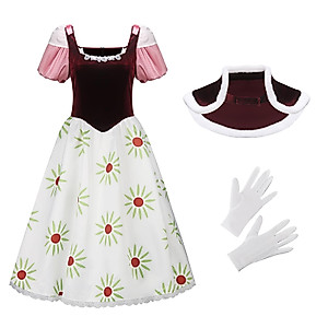 FOGHORN Haunted Mansion Costume Sally Slater Dress Women Girls Tightrope Walker Cosplay Costume for Halloween (L)