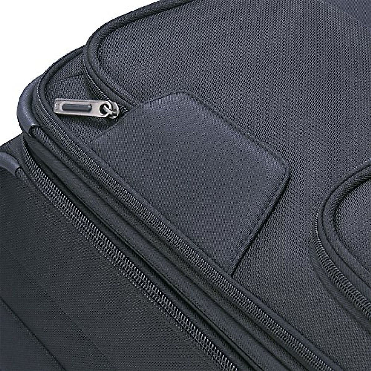 DELSEY Paris Sky Max Softside Expandable Luggage with Spinner Wheels, Black, Checked-Medium 25 Inch