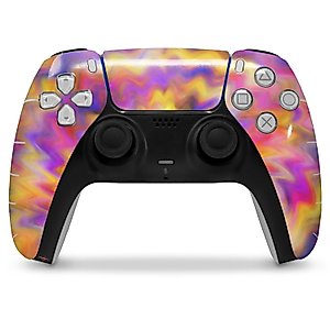 WraptorSkinz Skin Wrap compatible with Sony PS5 DualSense Controller Tie Dye Pastel (CONTROLLER NOT INCLUDED)