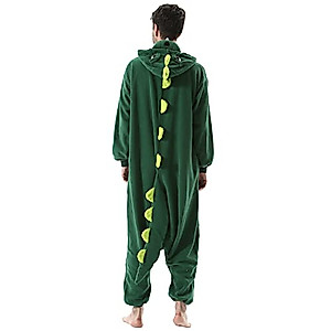 SAMGU Dinosaur Onesie Costume Adult Halloween Christmas Animal One Piece Pajamas for Men Women X-Large