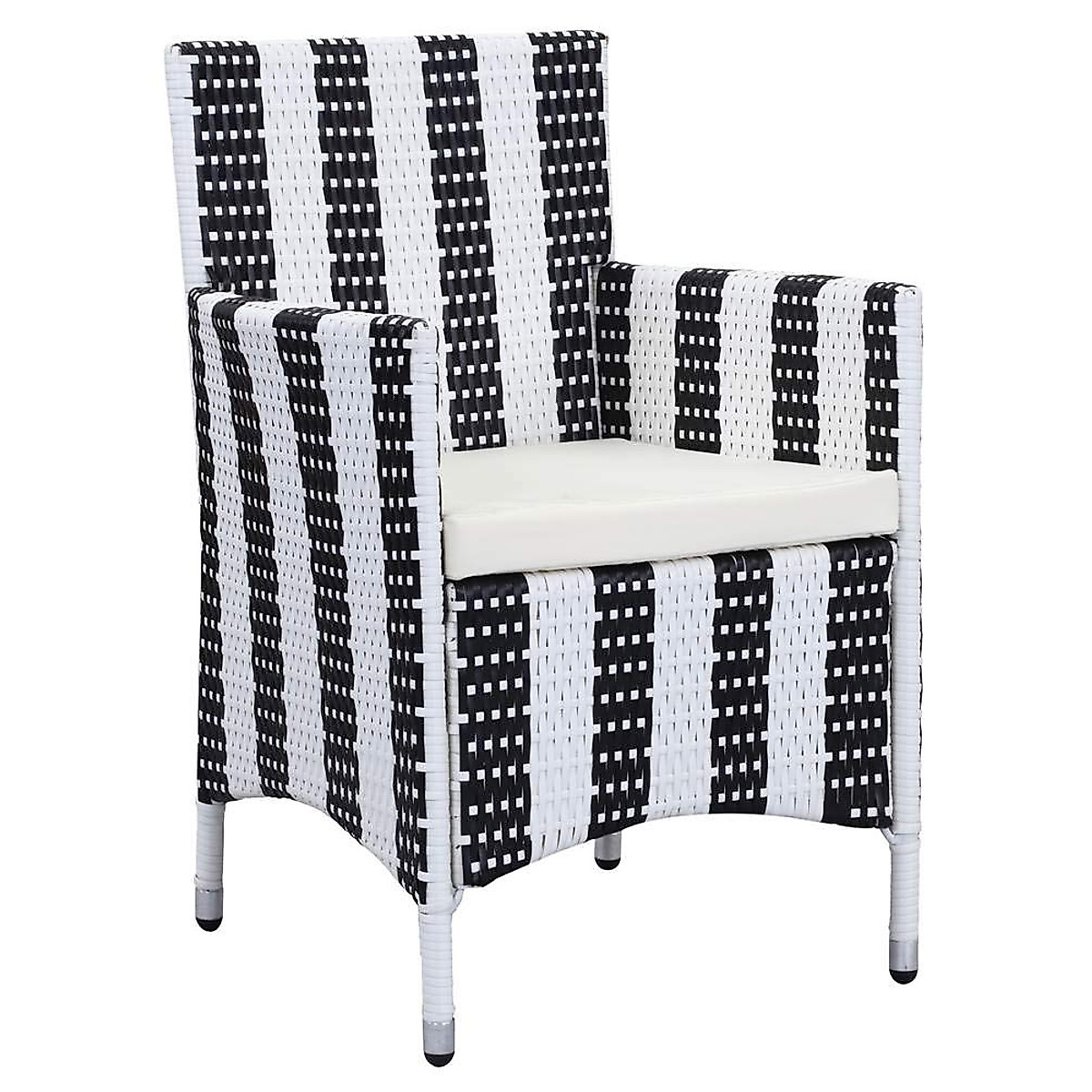 Safavieh Outdoor Collection Figueroa Black and White 4-Piece Patio Set