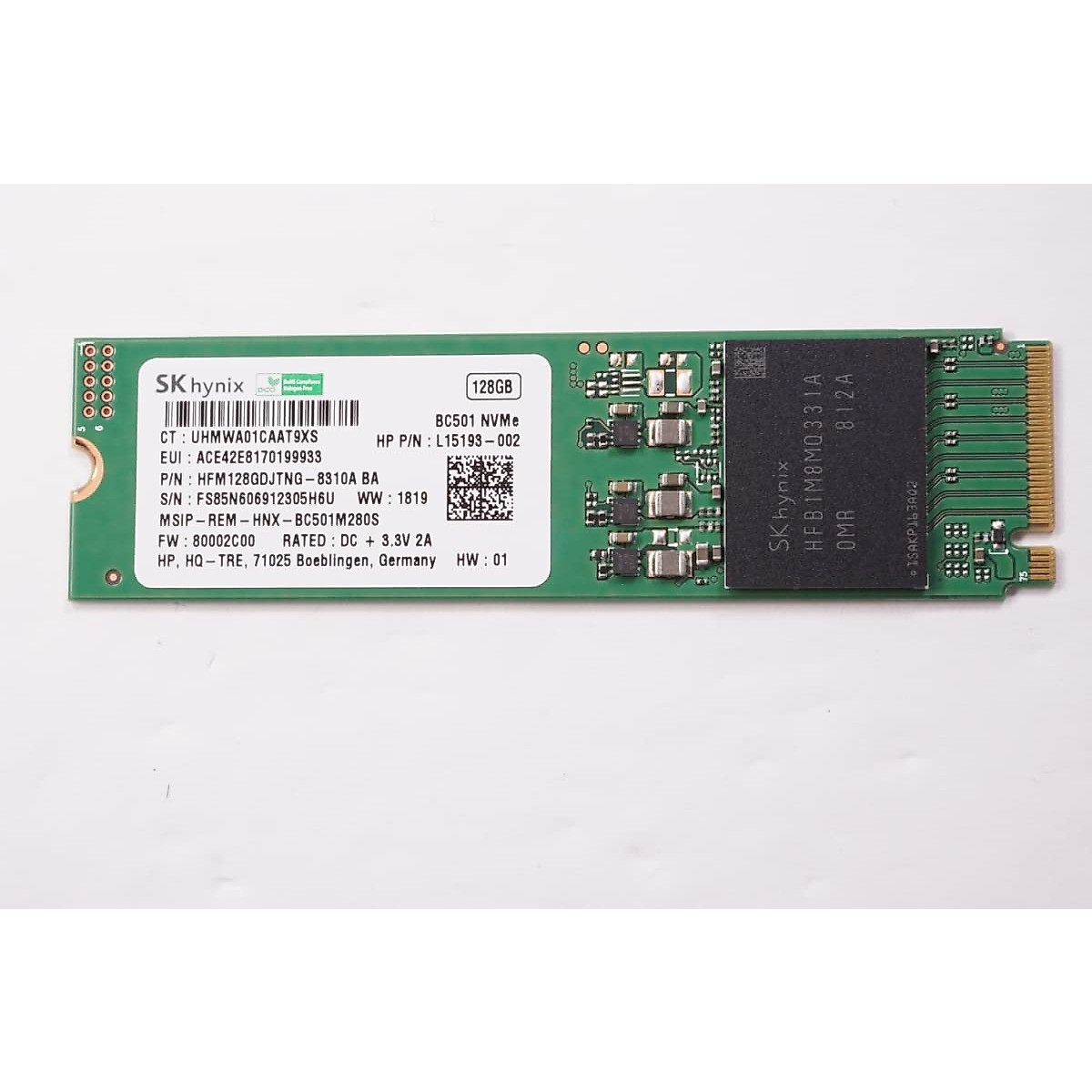 FMB-I Compatible with HFM128GDJTNG-8310A Replacement for Hp 128GB NVMe SSD Drive C536EA-BI3T3
