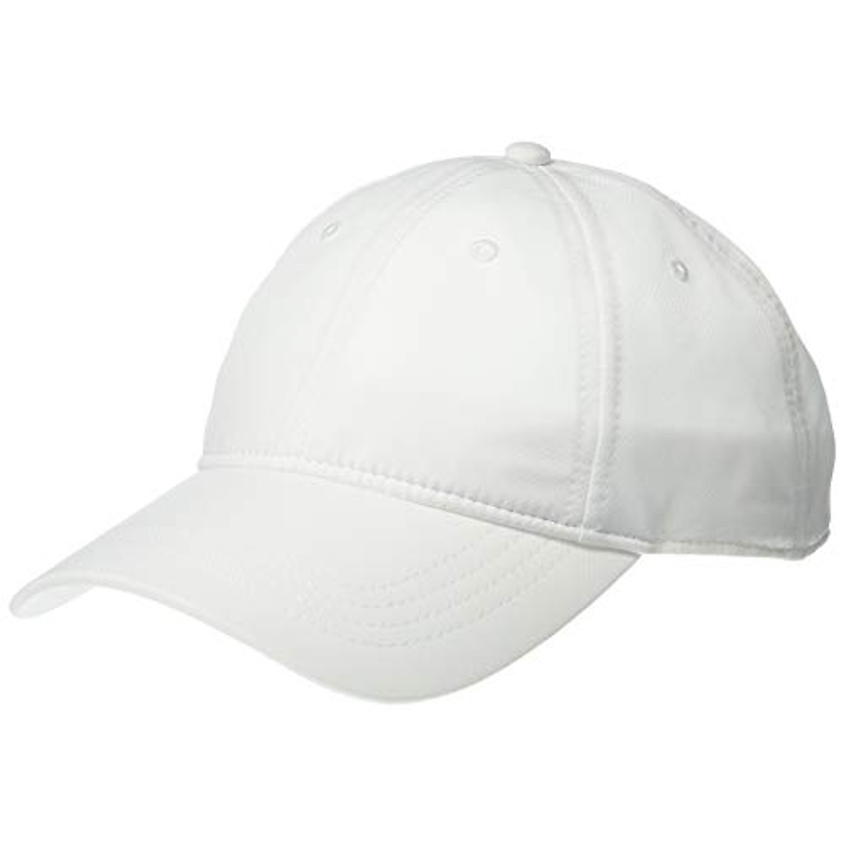 Lacoste Mens Sport Solid Taffeta Side Croc Hat, White, One Size