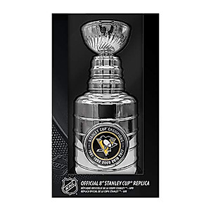 The Sports Vault NHL Pittsburgh Penguins 8-inch Stanley Cup Champions Trophy Replica, Silver