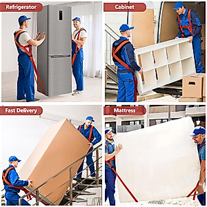 KEDSUM Furniture Dolly Moving Straps, 2-Person Lifting and Moving System, Anti-Slip Adjustable Lifting Straps Dolly for Move and Carry Furniture, Appliances, Mattresses, Hold Up to 800lbs, Medium