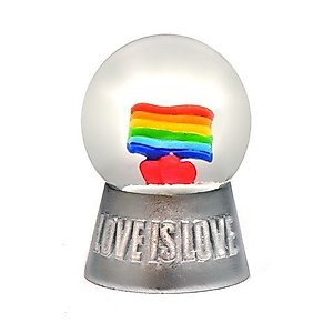 LGBT Gay Pride Love Is Love Mini Rainbow Snow Globe 45 mm Pride Month