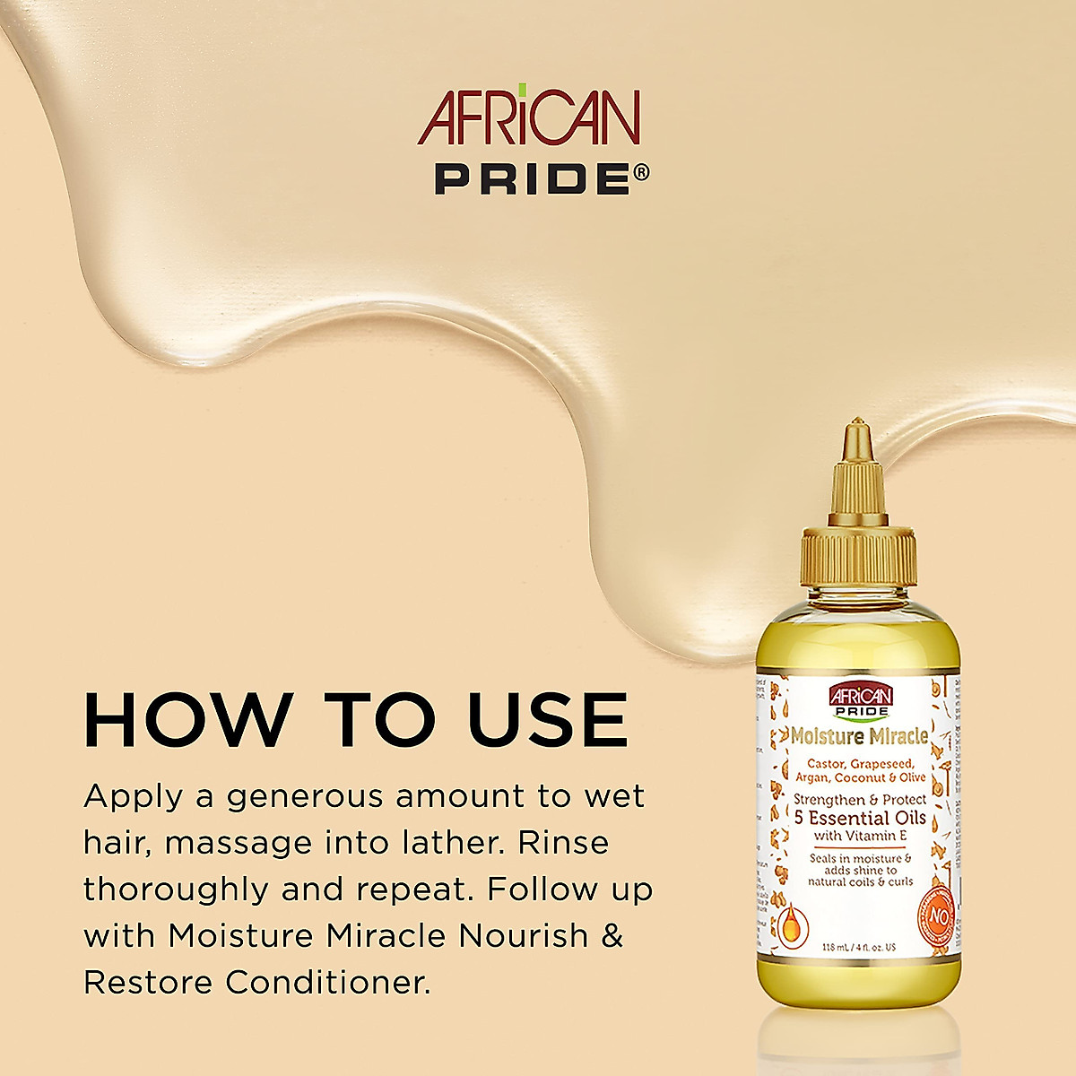 African Pride Ultimate Wash Day Regimen with Moisture Miracle Aloe & Coconut Water Pre-Shampoo, Honey & Coconut Oil Shampoo, Honey, Chocolate & Coconut Oil Conditioner & 5 Essential Oils