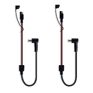 GINTOOYUN DC7909 Male Elbow to SAE Plug Power Cord 14AWG DC7.9mmx0.9mm Right Angle 90-Degree Male to SAE Male Plug Power Cord, for Solar Panels, RV, Portable Charging Station,(2 PCS)