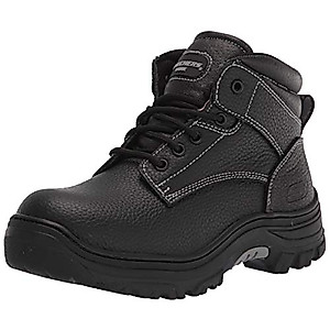 Skechers mens Burgin Congaree Construction Shoe, Black, 10.5 Wide US