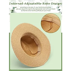 Silicherry 48 Pcs Straw Fedora Hat and Sunglasses Bulk 1920s Panama Style Fedora Eyeglasses for Havana Nights Beach Wedding Guest Gifts Party Supplies