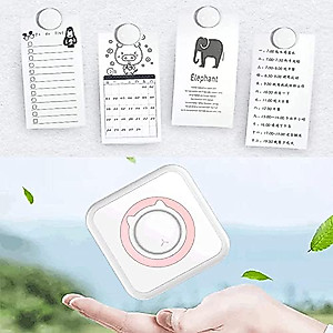 Huacuaia InstaProud - Portable Sticker Printer, Mini Printer Portable, Portable Photo Sticker Printer, Portable Label Sticker Printer, Ideal for Printing Photo, Label, Scrapbook (Pink)