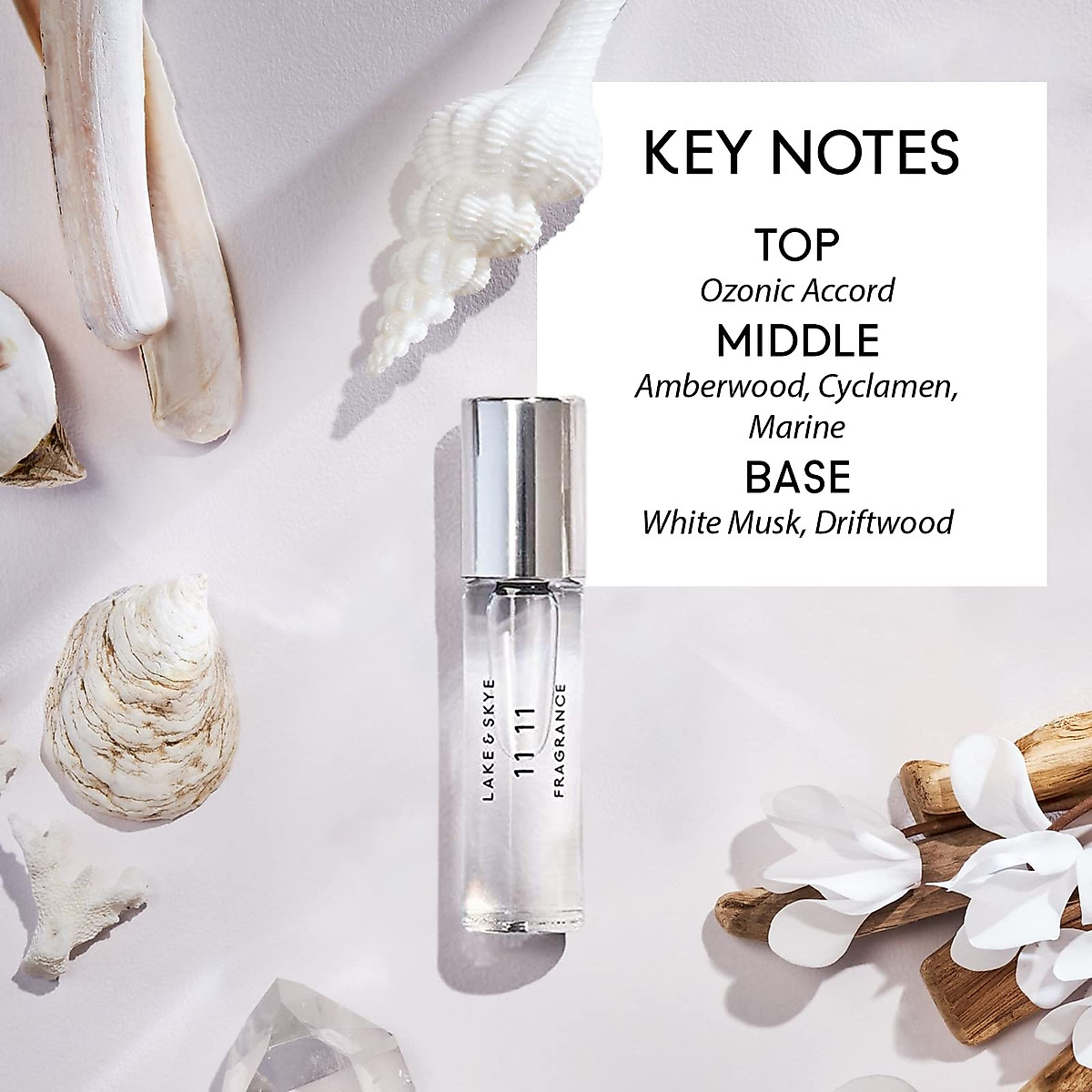 Lake & Skye 11 11 Fragrance Oil Rollerball, 0.33 fl oz (10 ml) - Sheer & Uplifting Scent