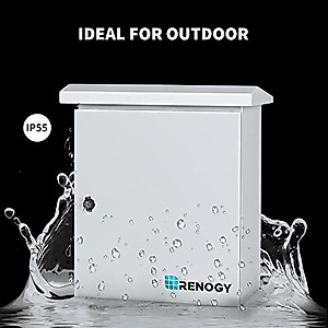 Renogy 5 String PV Combiner Box for On/Off-Grid Solar Panels System, w/Built-in DIN Rail, Labels, Cold-Formed Steel
