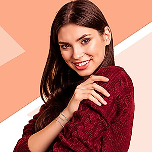 Batiyeer 6 Pieces Inspirational Morse Code Bracelet Adjustable Silver Bracelets for Women Encouragement Gifts Teacher Sister Mom Teenager Daughter Birthday Christmas Graduation