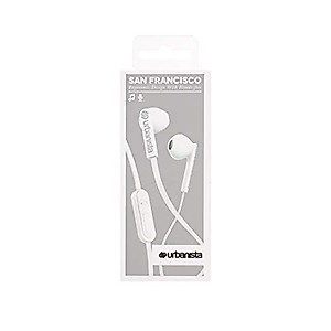 Urbanista San Francisco Earphones Dynamic Ear-Pods, Call-Handling with Microphone, 3.5mm Stereo Input - Fluffy Cloud