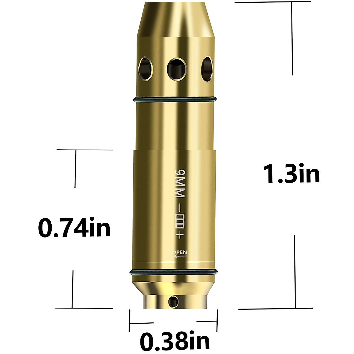 Nihowban Laser Training Cartridge 9mm Caliber with Chamber Extractor Tool for Dry Fire Training Practice, Including Extra Built in Rubber Snap Cap with 3 Sets of Batteries