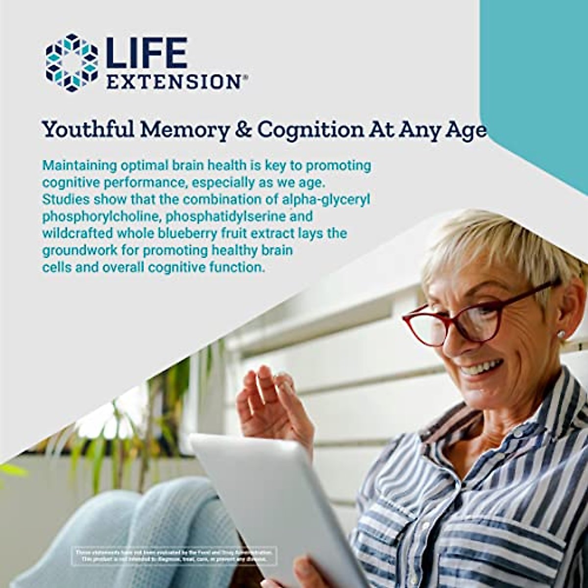 Life Extension Cognitex Basics - Brain Health Supplement - For Memory, Focus, Attention, Cognitive Performance and Inflammatory Response - Non-GMO, Gluten-Free - 30 Softgels