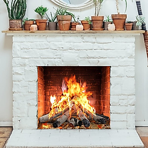 Utheer Glowing Embers for Gas Fireplace, 12 Oz Rock Wool Embers for Vent Free or Vented,Ventless Gas Log Sets, Inserts Indoor Gas Fireplaces