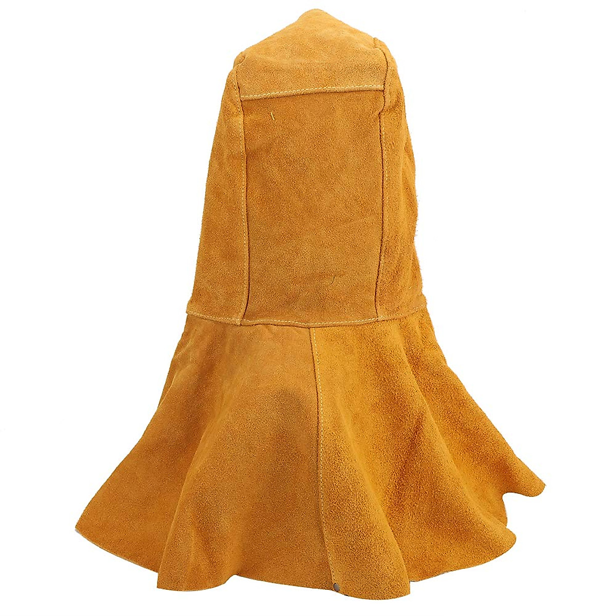 Welder Hood, Yellow Cowhide Heat Insulation Neck Face Protection, Welding Helmet Safety Mask for Splashing Proof And Heat Resistant