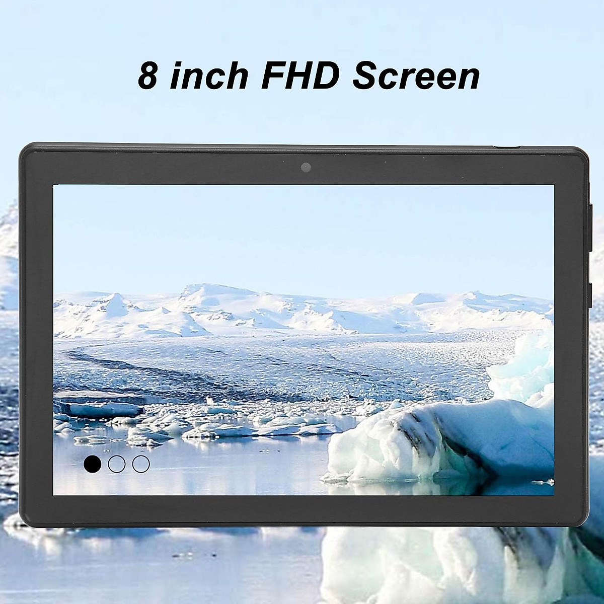 Luqeeg HD Tablet, Octa Core CPU Office Tablet 3 Card Slots 6GB RAM 128GB ROM Travel US Plug 100‑240V (Black)