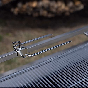TITAN GREAT OUTDOORS 13W Stainless Steel Rotisserie Grill, Rated 88 LB, BBQ Spit Roaster
