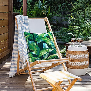 TWLEAR Outdoor Throw Pillow Covers 18”x18”, Decorative Pillow Covers for Patio Furniture, Modern Cushion Cases for Garden Couch Home Sofa Bed Office Chair, Pack of 2, Hanalei Lagoon