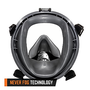 MIRA Safety CM-I01 Full-Face Industrial-Grade Gas Mask with 40mm NATO Filter Compatibility and Advanced Valve Design (Black)