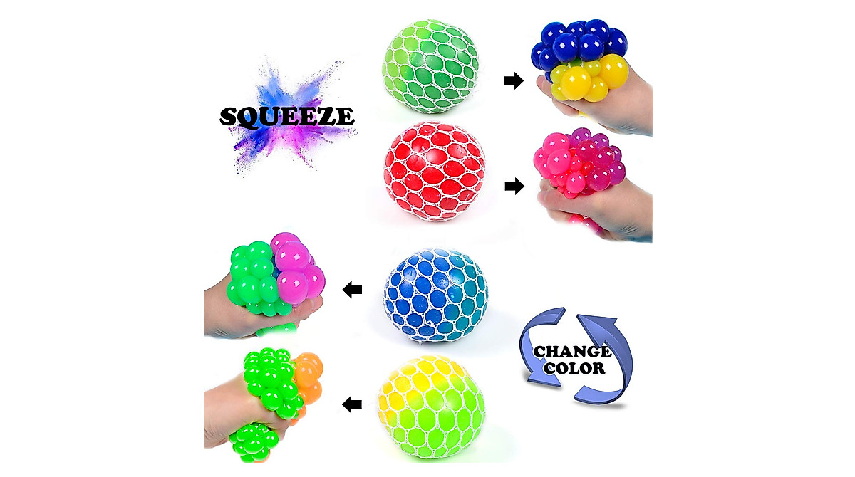 Color Changing Squishy Stress Balls - 12 PCS Set