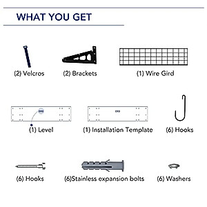 FLEXIMOUNTS Garage Wall Shevling, 1x4 ft w/ 6 Bike Hooks, 1-Pack Wall Shelf Garage Organization System w/ Bike Hangers, Garage Storage Rack Floating Shelves, 150lbs Weight Capacity