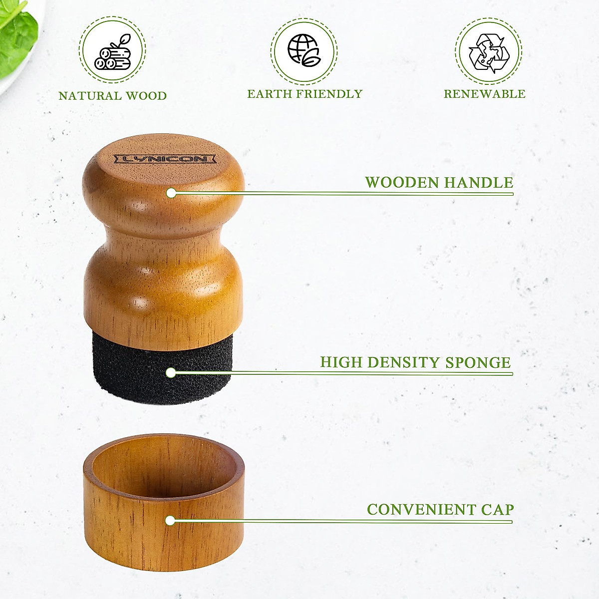 Cutting Board Oil Wax Applicator, Butcher Blocks Oil Cream Wood Applicator for Food Grade Mineral Oil, Countertops, and Bamboo Cutting Board, Wooden Utensils(Nature)